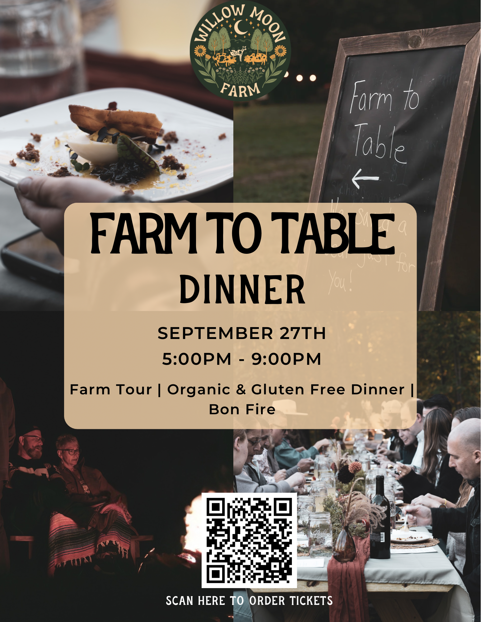 Farm To Table Dinner – Willow Moon Farm